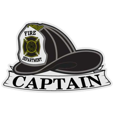 Fire Captain Helmet - Fireman's Graphics - Vinyl Graphic Printing
