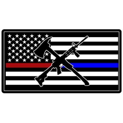 Reflective Rifle/Axe-Flag - Fireman's Graphics - Vinyl Graphic Printing
