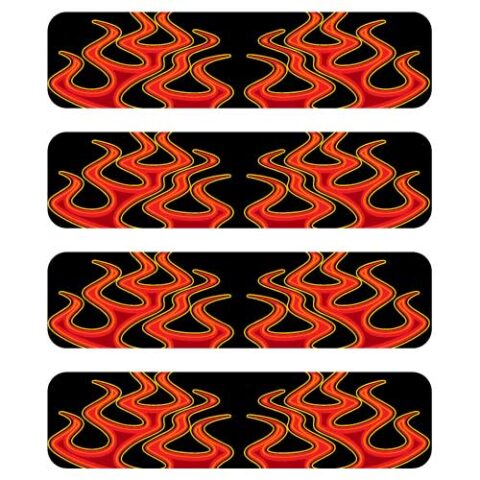 Vertical Flame Helmet Strips - Fireman's Graphics - Vinyl Graphic Printing